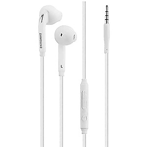 Samsung Eo-Eg920Bw White Headset/Handsfree/Headphone/Earphone with Volume Control for Galaxy Phones (Non Retail Packaging - Bulk Packaging)