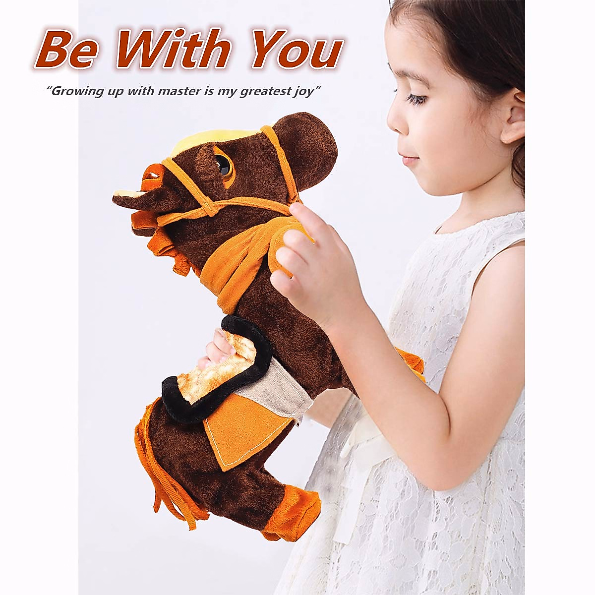 Smalody Plush Interactive Toy, Animated Walking Pony Electronic Pet Horse with Leash Pony Robot Plush Stuffed Animal Toys for Boys & Girls Kids (Black)