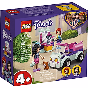 LEGO Friends Cat Grooming Car 41439 Building Kit; Collectible Toy That Makes a Great Holiday or Birthday Gift Idea, New 2021 (60 Pieces)