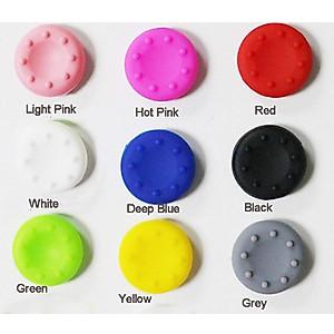 Analog Silicone Thumb Stick Grip Joystick Caps Cover for PS4 PS3 Xbox 360 Xbox One Game Controllers (2 x White)