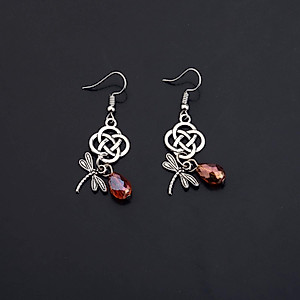 LBSBO Celtic Knot Cross Pendant Earrings Claire Fraser Earrings Sassenach Scottish Gift(Out earrings)