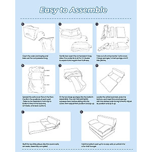 Weighted Idea Kids Sofa Toddler Couch Safe Sturdy for Boys, Soft Flannel Fabric Comfy Kid Couch Fold Out for Lounger, 2-in-1 Convertible Child Sofa Bed for Bedroom(Medium Grey)