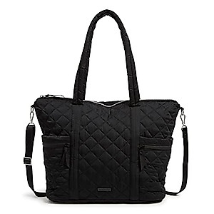 Vera Bradley Women's Performance Twill Large Multi-Strap Tote Bag, Black, One Size