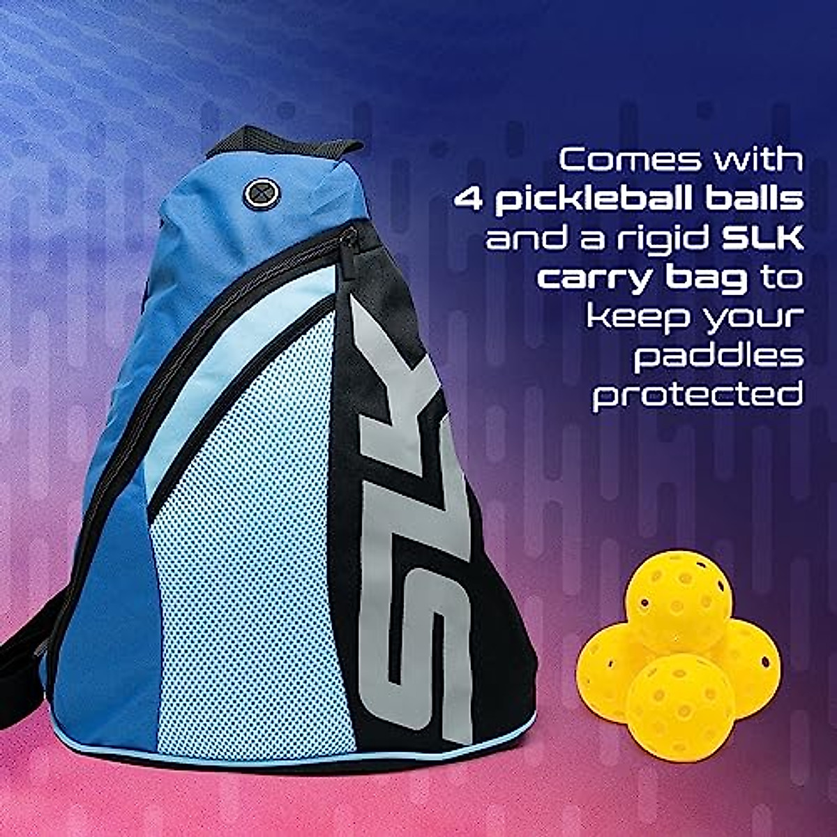 SLK by Selkirk Pickleball Paddles | Featuring a Multilayer Fiberglass and Graphite Pickleball Paddle Face | SX3 Honeycomb Core | Pickleball Rackets Designed in The USA for Traction and Stability