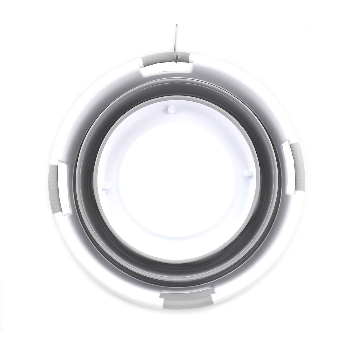 SAMMART 66L Collapsible Laundry Basket with Wheels - Foldable Pop Up Storage Container/Organizer with Wheels - Portable Washing Tub - Space Saving Hamper/Basket with Wheels (1, Grey)