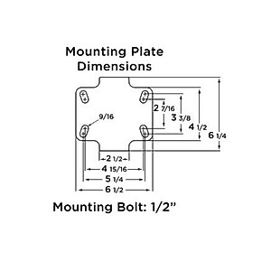 Hamilton Heavy Service Dual-Wheel Rigid Caster Part# R-HS2-8DB 8" x 2" Duralast® Polyurethane (95A) on Cast Iron Wheels with 1/2" Sealed Precision Ball Bearings - 2,700 LBS Capacity - USA Made