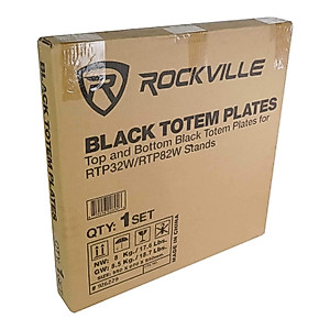 Rockville Top+Bottom Black Totem Plates to Make RTP32W/RTP82W Stands