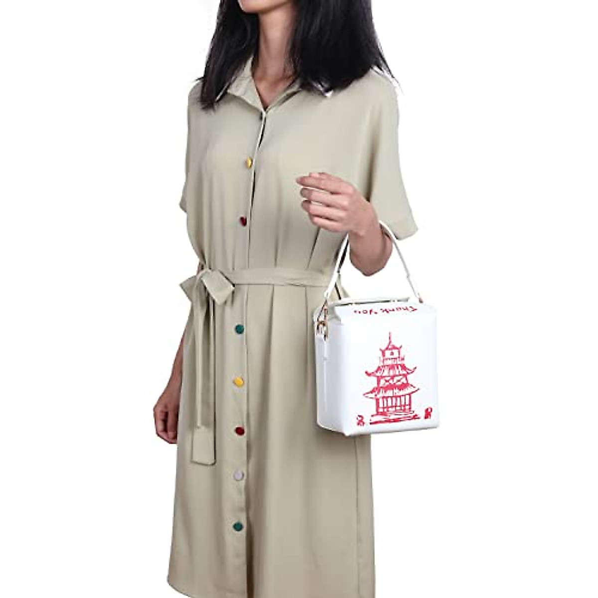 lola mae Chinese Takeout Box Crossbody Bag for Women Novelty to go Case Messenger Shoulder Purse Fun Naughty Handbag…