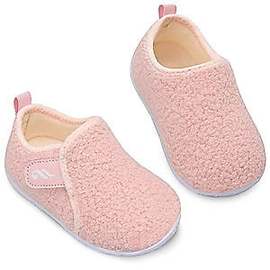 JIASUQI Baby Slippers Toddler Girls Slippers for Kids Girls Winter Shoes Lightweight Pink Size 5.5-6