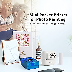 TIANSE Mini Sticker Printer, Bluetooth Label Maker Thermal Inkless Label Printer for Journal, Notes, Memo, Photo, Label Compatible with iOS&Android