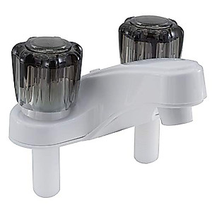 RecPro 4" RV Faucet | White | RV Bathroom Accessories | RV Bathroom Sink | Lavatory Faucet