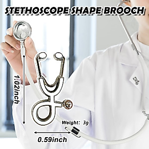 10 PCS Stethoscope Brooch Pins Nurse Doctor Pins Stethoscope Enamel Lapel Pin Schoolbag Pin Badges for Medical Students Clothing Bags Women Men Children Medical Assistant Gifts, Cartoon Jewelry Gift