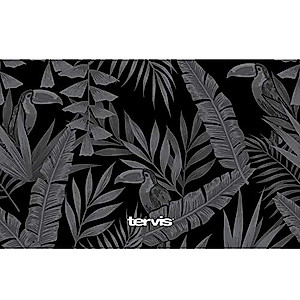 Tervis Blackout Palm Stainless Steel Insulated Tumbler with Clear and Black Hammer Lid, 20oz, Silver