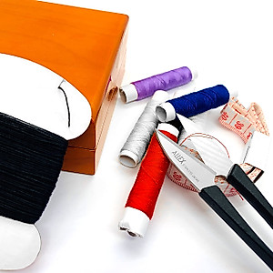 ALLEX Japanese Mini Sewing Embroidery Scissors 4 Inch, Spring Thread Cutting Snips Black, Made in JAPAN, Medium