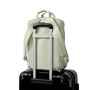 Elecom BM-OF04GN2 Off-toco Computer Case, 3-Way PC Backpack, Business & Casual, Green, Size M