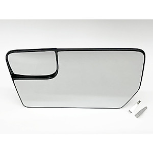APA Replacement for Mirror Glass with Spotter Glass Non-Heated 2011-2014 F150 and SVT RAPTOR Pickup Truck Driver Left Side BL3Z17K707D FO1324144