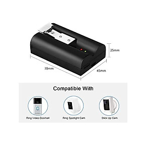 S7 2 Packs Rechargeable 3.65V Lithium-Ion Battery, Battery is Compatible with Video Doorbell 2/3 and Spotlight Cam Battery 6040mAh