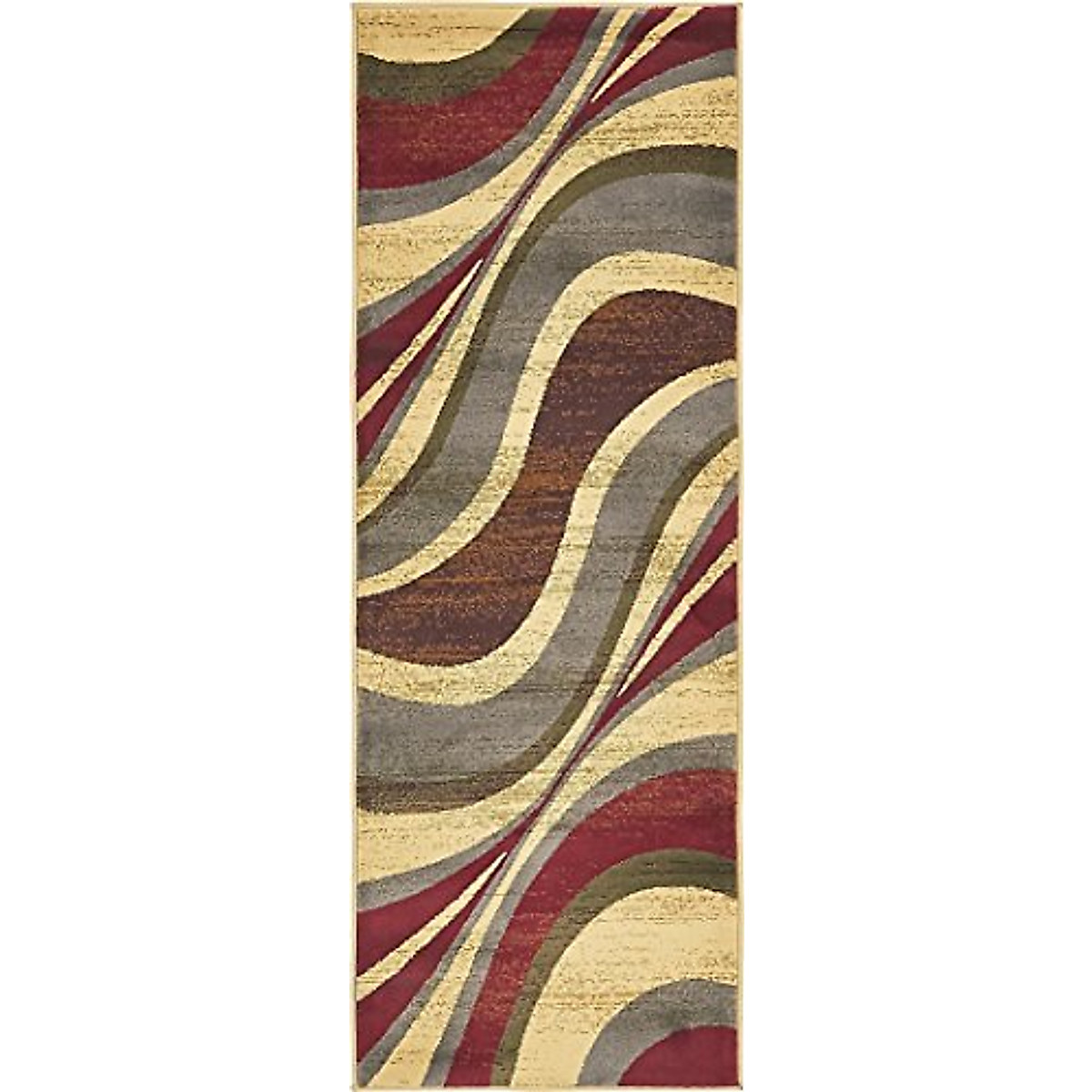 Unique Loom Barista Collection Area Rug - Ngada (2' 2" x 6' 1" Runner, Beige/ Red)