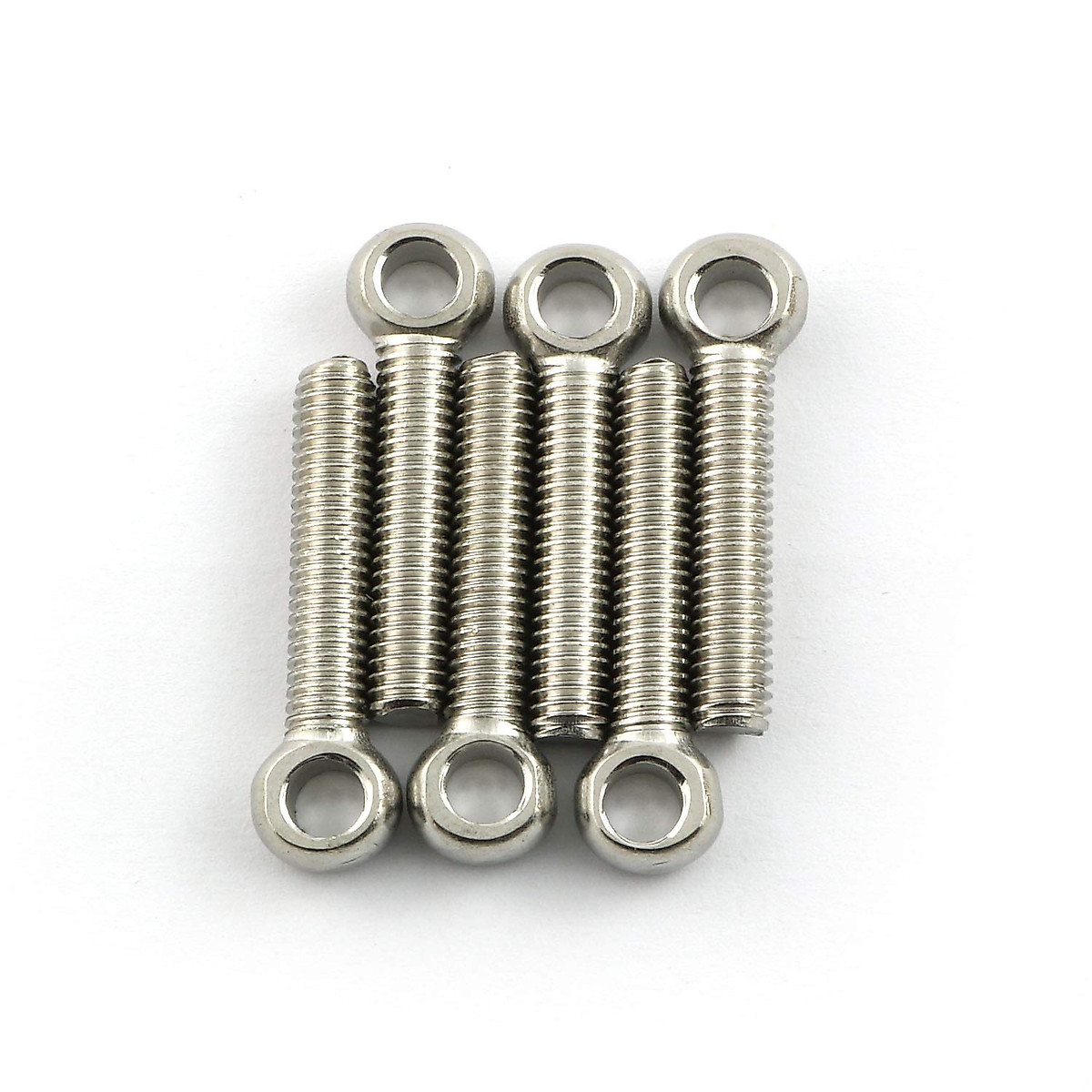 6pcs M6x30mm Eye Bolt Screw Lifting Ring Eye Bolts 304 Stainless Steel Axle Pin Split Pin Shaft Pin Dowel Bolt Ring Screw Loop Hole Bolt