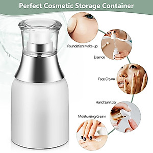 SOLUSTRE 3 Pcs as with cover set cosmetic bottle lotion travel cosmetic containers pump vacuum bottles makeup airless pump bottle travel filling easy to carry Cosmetic bottles