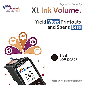 ColoWorld Remanufactured Ink Cartridge Replacement for Canon PG-243 PG-245XL 245XL for Pixma MX492 MX490 TR4520 MG2522 MG2922 MG2520 MG2920 MG3022 MG2420 iP2820 TS202 TS3122 MG3029 Printer (1 Black)
