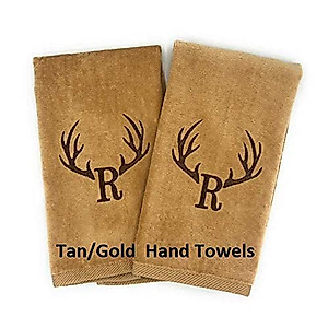 Personalized Rustic Antler Towel Set (2)