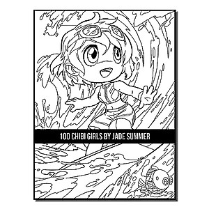 100 Chibi Girls: An Adult Coloring Book Collection with Cute Girls, Fantasy, Horror, Christmas, and More!