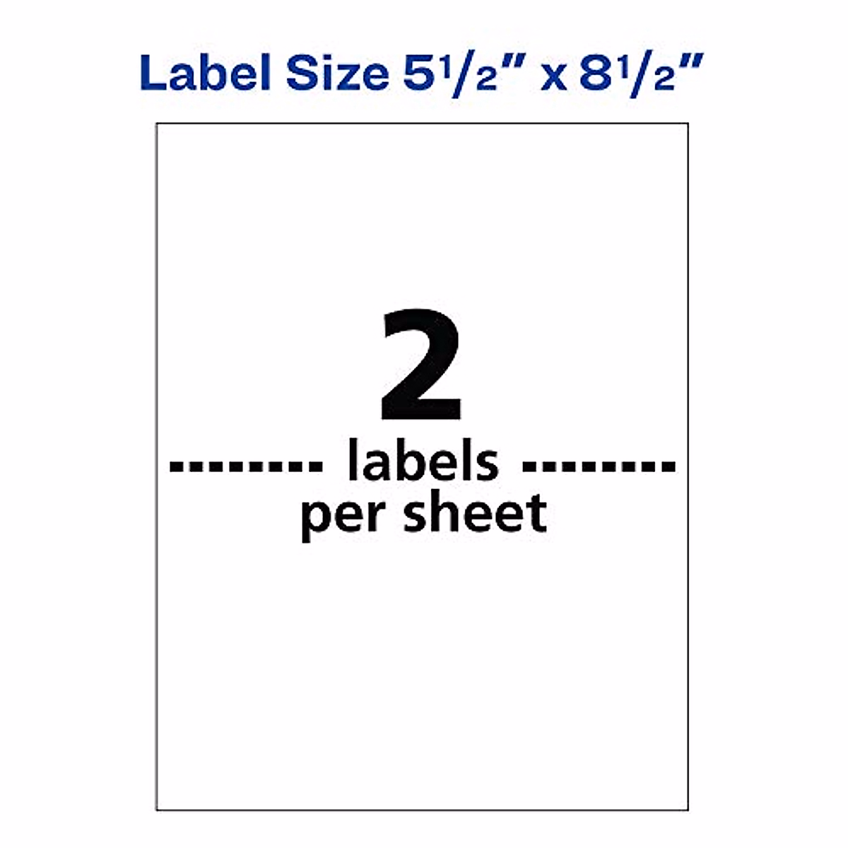 Avery Waterproof Labels, Ultrahold Adhesive, 5.5" x 8.5", Case of 1,000 Labels for Laser Printers (95526)
