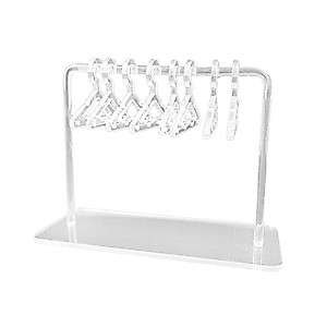 UGPLM Earring Hanger Earring Holder Stand Photography Display Props Coat Hanger Earring Rack Earring Organizer for Desktop Closet Vanity Table, Clear