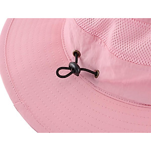 Home Prefer Womens Sun Hat Lightweight Mesh Bucket Hat UPF50+ Wide Brim Sun Protection Caps Pink