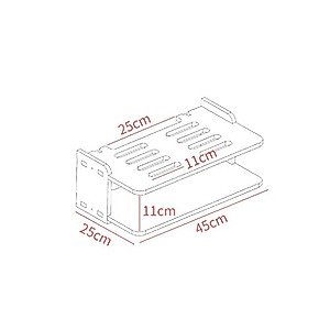 TV Background Wall Wood-Plastic Panel Set-top Box Shelf, Living Room Wall WiFi Wireless Router Projector Shelf - White. Floating Wall Shelf