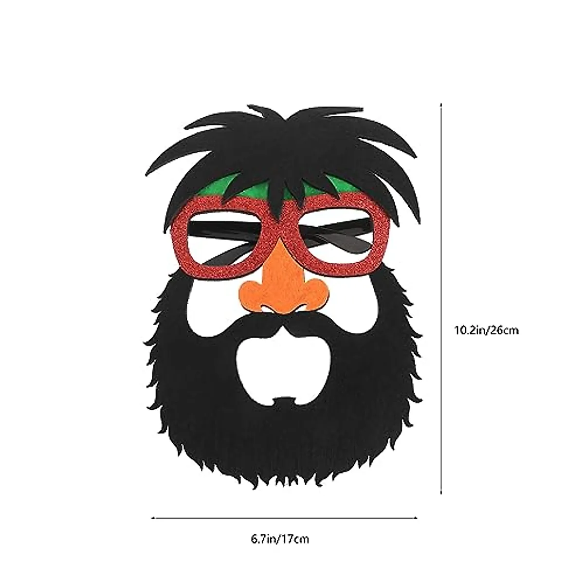 ABOOFAN Christmas Decor Halloween Eyeglasses Beard Mask Cartoon Pineapple Glasses Frame Beard Halloween Party Photo Booth Props Outdoor Halloween Decorations