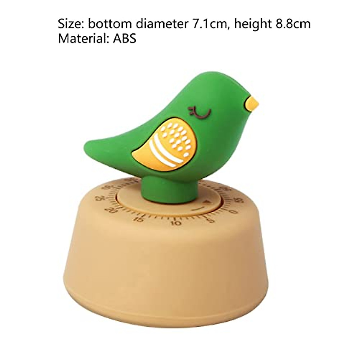 Cooking Timer 60-Minute Loud Ring ABS Small Bird Wind Up Clock Alarm Kitchen Accessories Cooking Timer