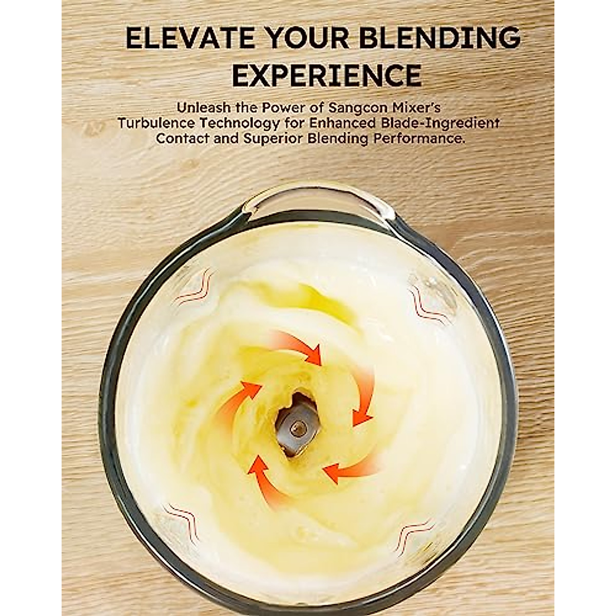 Sangcon 800W Blender for Shakes and Smoothies with 57 Oz Glass Jar & 10 Oz Grinding Cup, Smoothie Blenders and Food Processor Combo for Kitchen with 2 Speeds + Pulse, 6 Fins Blade & Grinding Blade