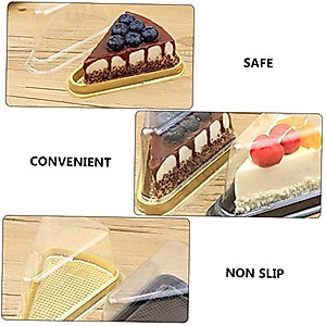 OATIPHO 50pcs Sandwich Box Mini Cake Boxes Cake Plastic Container Clear Container Bakery Box Moon Cake Packing Box Cheesecake Boxes Disposable Cake Boxes Packing Cake Boxes Blister Dessert