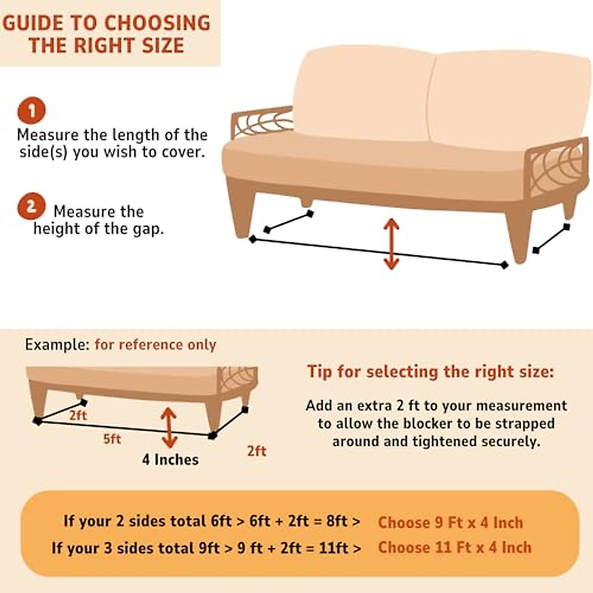 ECOHomes Under Couch Guards Toy Blocker - Strap Barrier for Under Sofa, Bed & Furniture Bottom Stop Things from Going Under | Easy to Install Gap Bumper Stopper for Toys (9 Ft by 1.5 Inch)