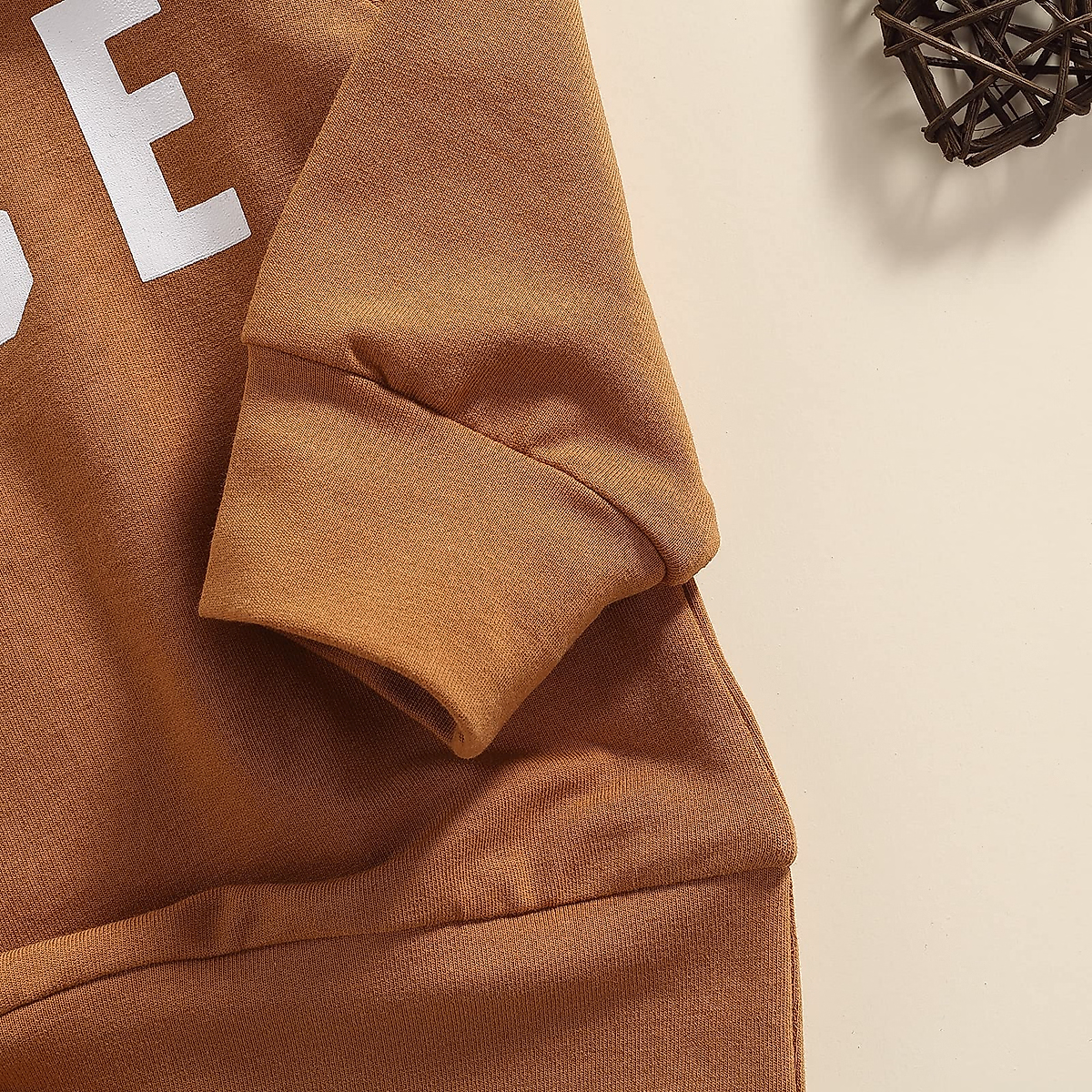 Infant Sweatshirt Toddler Crewneck Sweater Newborn Hoodies Baby Boy Girls Clothes Letter Printed Fall Spring Pullover (Yellow, 6-12 Months)