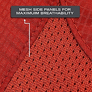 Barber Strong The Barber Vest, Men's Red, Hair Repellent, Ultra Lightweight and Breathable Mesh Side Panels, Sleeveless, Features 3 Pockets and 2-Way Zipper Closure - Size 2XL, Great for Pet Grooming