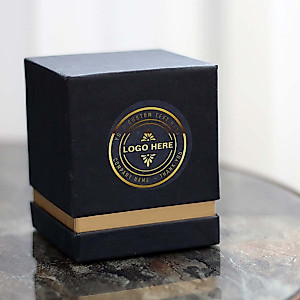 Custom Clear Stickers Personalized Circle Labels Stickers Custom Business Logo Metallic Gold Stickers for Wedding Favor Party Baptism