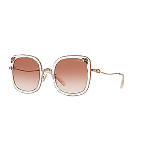 Coach HC7101B Sunglasses, Rose Gold/Transparent Pink/Pink Gradient, 53 mm