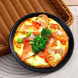 Fdit Pizza Pan Non-Stick Round Shallow Pie Cake Bread Mold Carbon Steel Baking Dish Pan Tray Kitchen Tools 5/6/7/8/9/10 inch (6in)