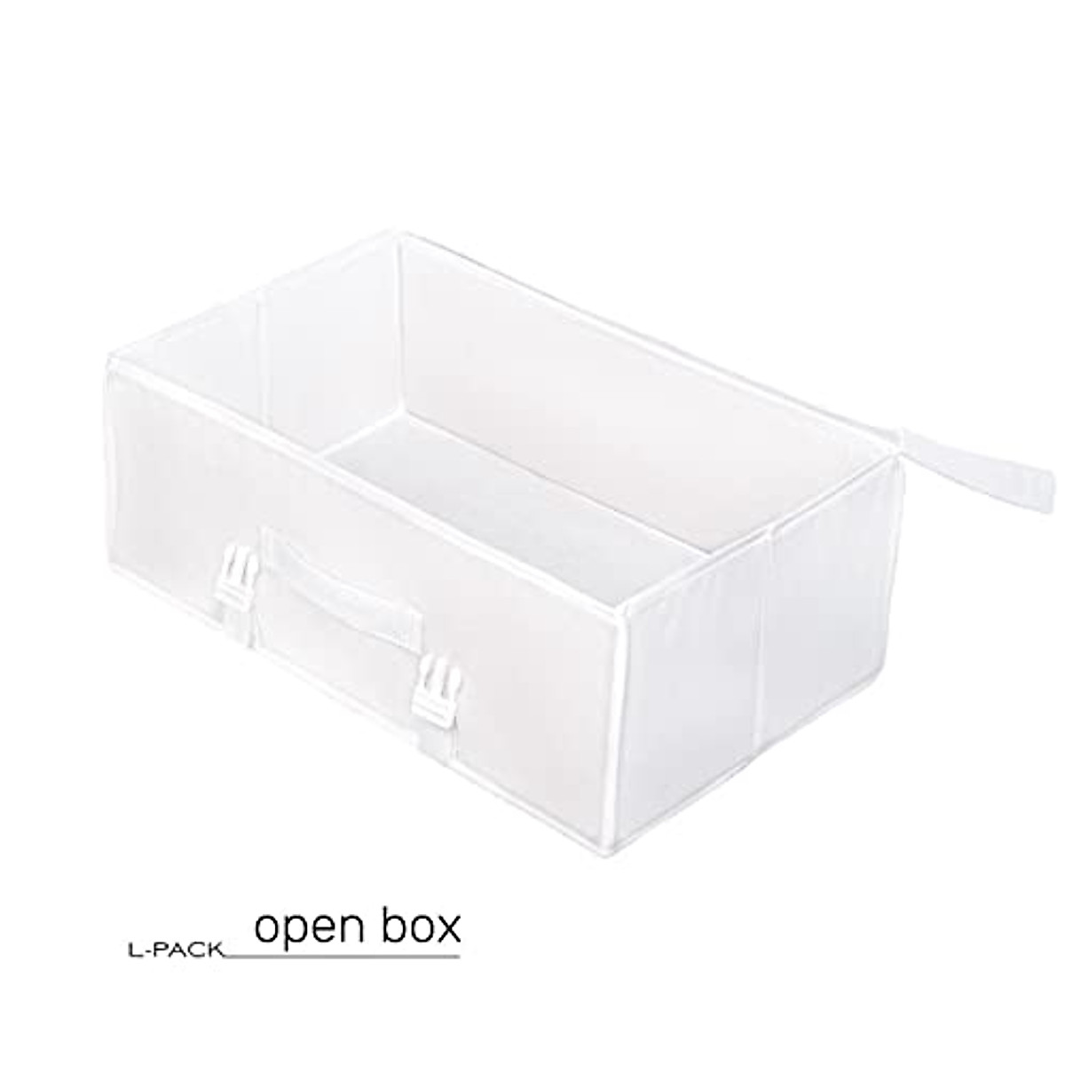 LPack Wedding Dress Storage Box - Bridal Gown Storage Bin and Preservation Box - Underbed Storage Bag Container For Clothes With Acid Free Tissue Paper (Small, White)