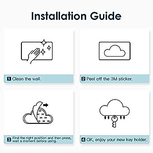 Dadanism Magnetic Wall Key Holder - [2 Packs] Novelty Adhesive Magnetic Key Hanger Organizer, Keep Keychains and Loose Keys Securely in Place - White