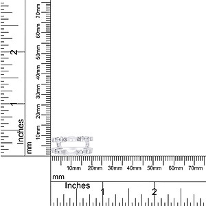 3/4 Carat Baguette & Round White Cubic Zirconia Enhancer Guard Ring In 10K Solid White Gold (0.75 Cttw) Ring Size-7