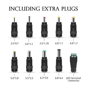 26V 1A Extra Long 6.6FT FEIYIU Power Supply Charger Cable (Input AC 100V-240V, Output DC 26 Volt 1 Amp 26 Watt) Adapter Transformer Converter DC 5.5mm x 2.1mm / 5.5mm x 2.5mm