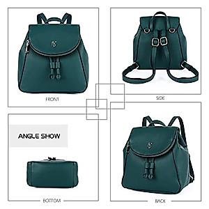 Angel Barcelo Backpack Purse for Women Fashion Backpack Purses PU Leather Daypacks Shoulder Bag Satchel Purse Green