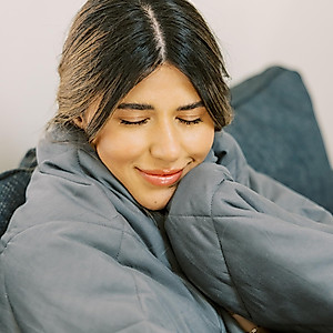 HomeSmart Products Comfortable Weighted Blanket 15 lbs 60x80 Fits Full & Twin Size Bed Or Use as a Personal Weighted Blanket