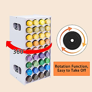 Acrylic Paint Organizer, 2 oz Craft Paint Holder Rack with 72 Holes, 360° Spining Craft Paint Storage Organizer Tower for Apple Barrel, Folkart Desk Organizer