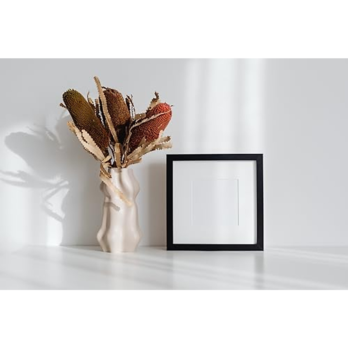 Scholartree Black 8x8 Picture Frames Set of 6, Display 8x8 without Mat or 4x4 with Mat，Wall Gallery Photo Frames