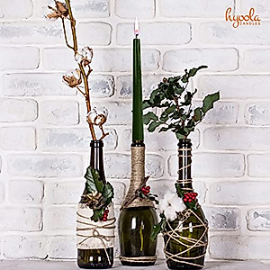 Hyoola Christmas Candles - Green and Red Taper Candles 10 Inch Dripless, 12 Pack Unscented Holiday Candles - European Made